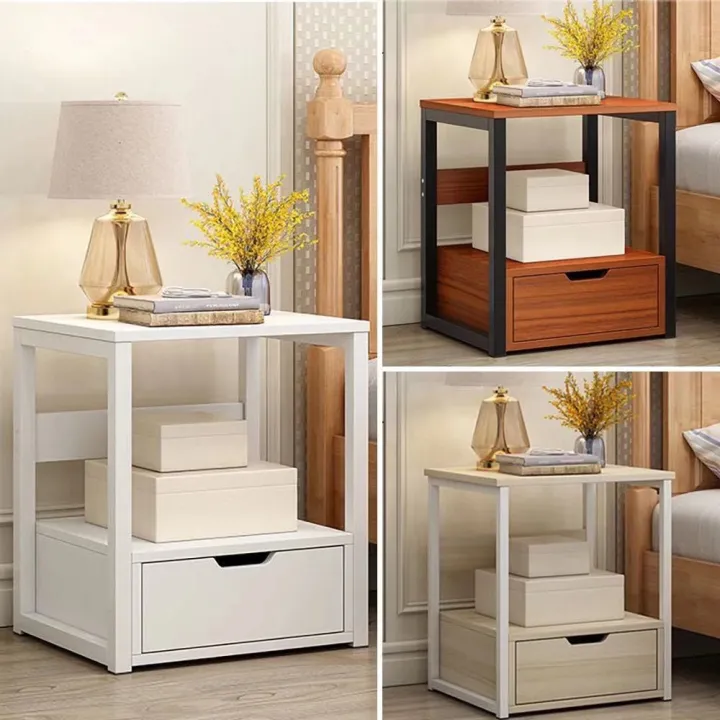 7D Nordic Wooden Elegant Bedside Table Nightstand Coffee Side Table ...