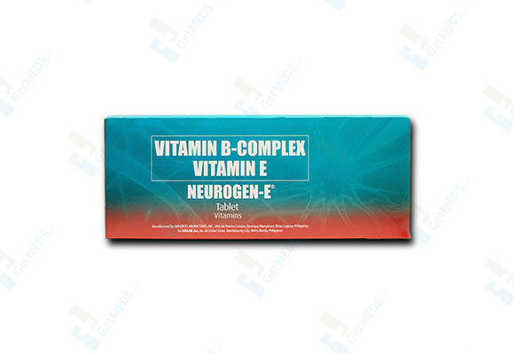 Neurogen-E Vitamin B-Complex (With 1000mcg Vit B12 and Vit E)10 Tablets ...