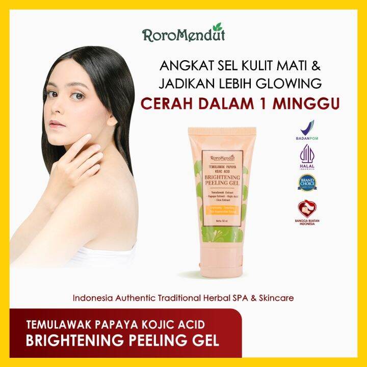 Roro Mendut Temulawak Papaya Kojic Acid Peeling Gel | Lazada Indonesia