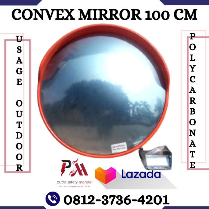 KACA CEMBUNG LALU LINTAS BULAT CONVEX MIRROR OUTDOOR SAFETY ...
