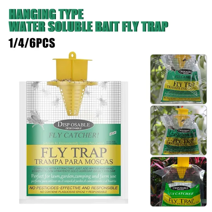 Rebrol【New】Disposable Fly Traps Outdoor Hanging Effective Fly Catcher ...
