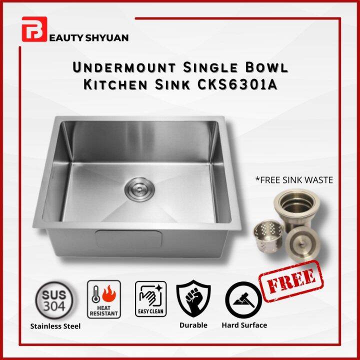 CABANA CKS6301A Sinki Stainless Steel Sink Undermount Sink Single Bowl ...