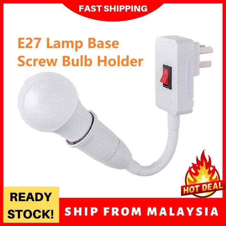 💡 New Stock 💡 E27 Light Bulb Pendant Lamp Holder Screw Cap Socket Plug Fixing Bases Adapter ...