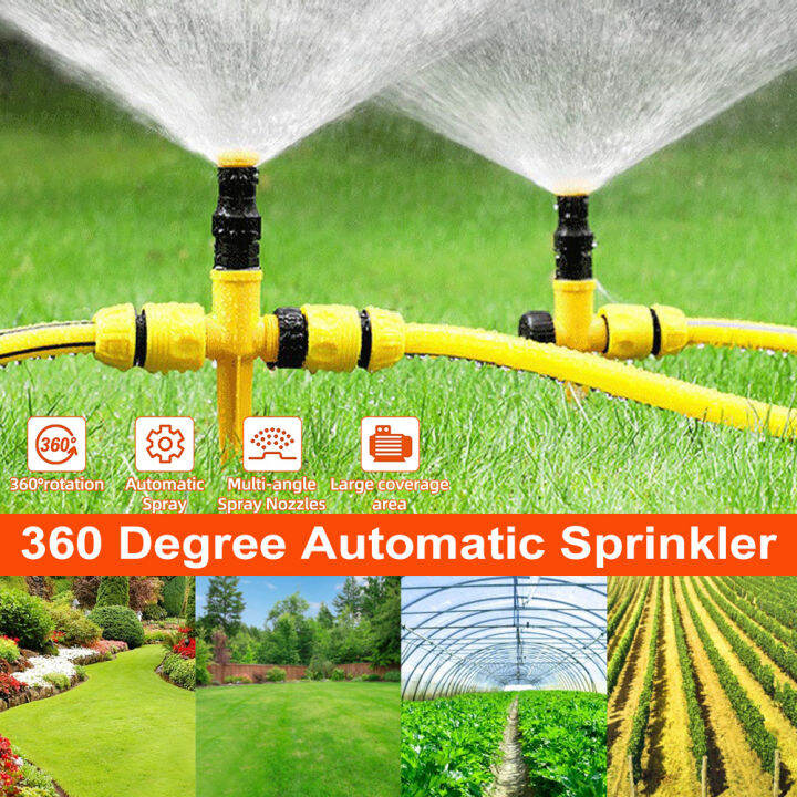 【readystock】360° Rotation Automatic Sprinkler Garden Irrigation ...