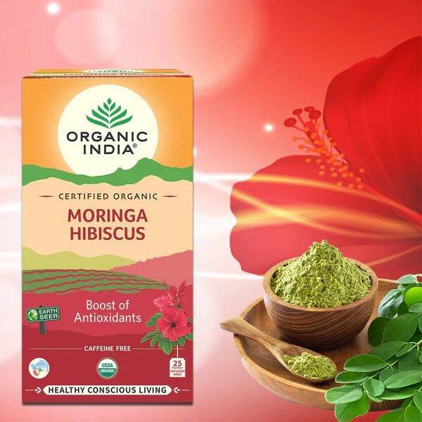 Organic India Moringa Hibiscus 2g x 25 | Lazada