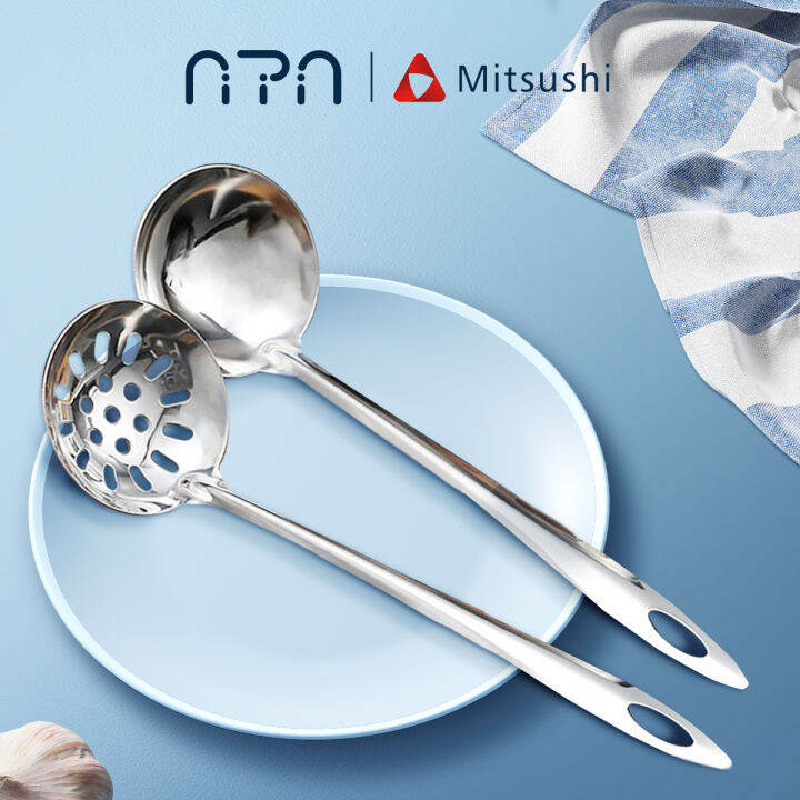 Nipiin 2 Pcs/Set Stainless Steel Soup Spoon Skimmer & Strainer Leaky ...