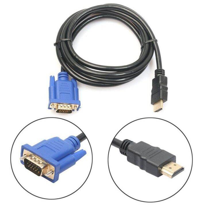 [COD]zhupu19950911 HDTV HDMI Gold Male To VGA HD-15 Male 15Pin Adapter ...