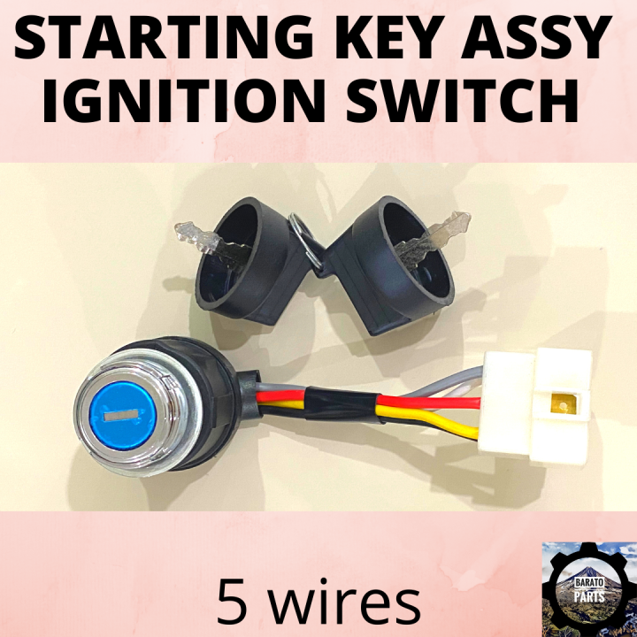 Starting Key Assembly / Ignition Switch 5 Wires for Generators ...