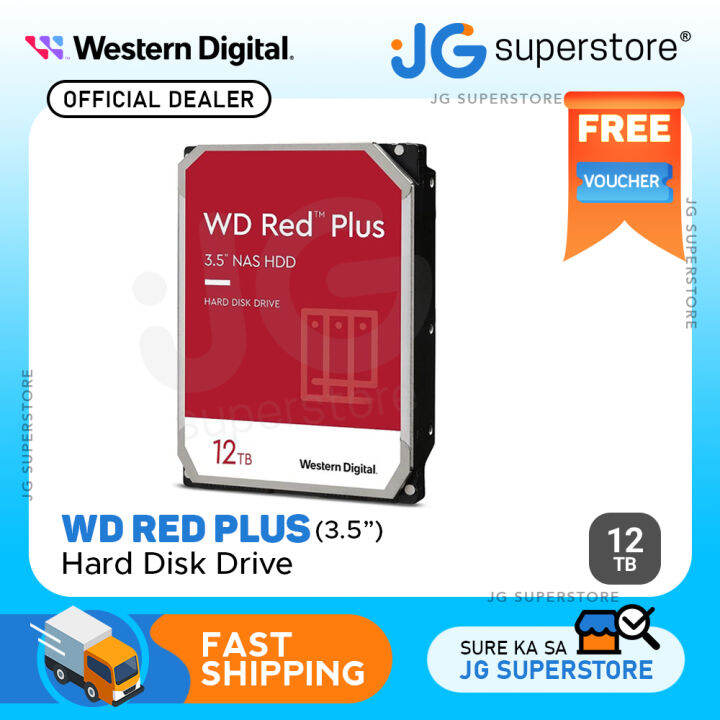 Western Digital WD Red Plus 3.5" 10TB 12TB NAS System SATA HDD Hard ...