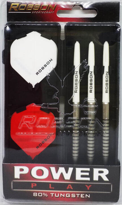 ROBSON Power Play 22 / 24 grams Smooth Grip Tungsten Dart Pins with ...