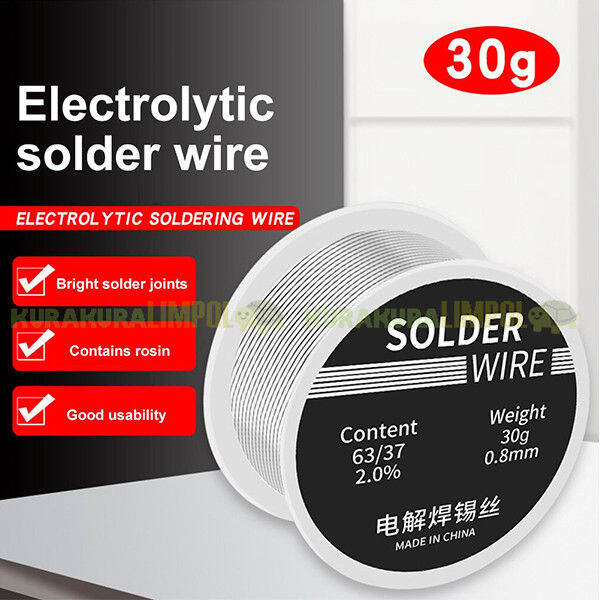 Kawat Solder Las Timah Solder 0.8mm Soldering Tin Lead 0,8 mm Roll ...