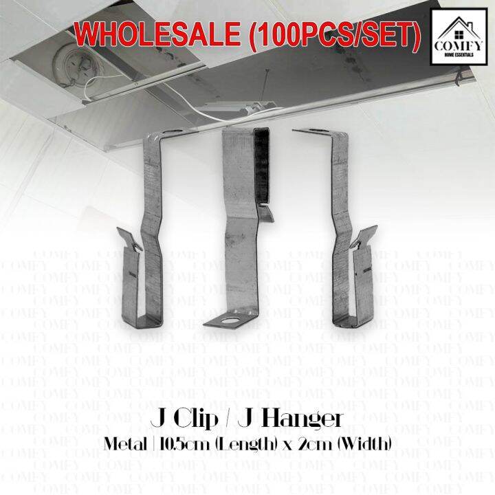 (100PCS) Metal J Clip for Ceiling J Hanger Bracket for Threaded Rod ...