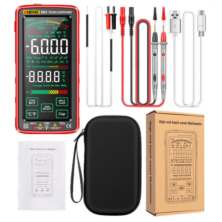 ANENG 683 Smart Digital Multimeter Electrical Capacitance Meter Hz Ohm ...