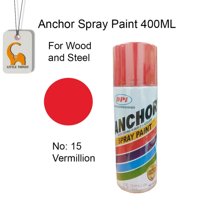 # 15 Vermillion Colour 400ml For Wood Metal and Concrete Anchor Brand ...