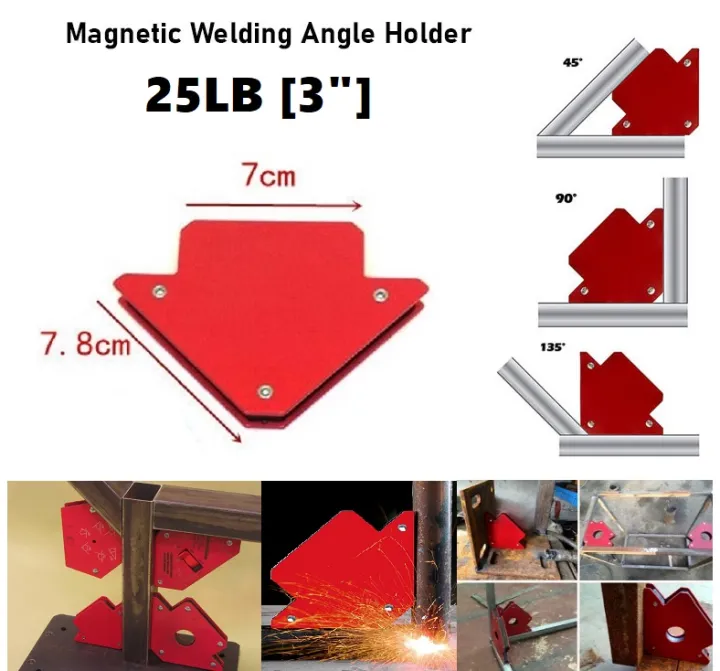 25LB 1PCS 3" Magnetic Welding Angle Holder Corner Arrow Support ...