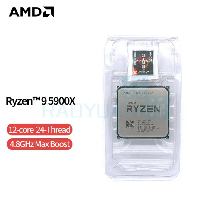 1 New AMD Ryzen 9 5900X R9 5900X 3.7 Ghz Twelve-Core 24-Thread CPU ...