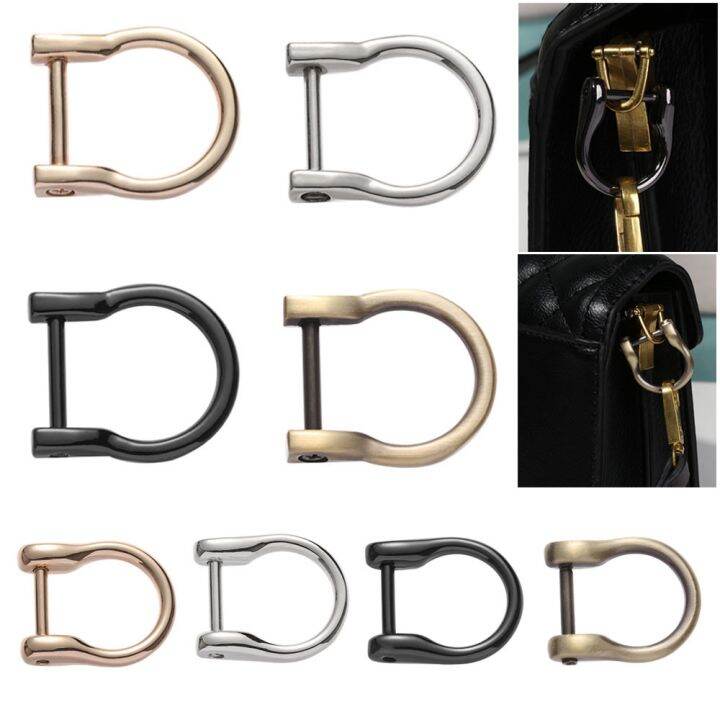 Metal Detachable Removable Open Screw D Ring Buckle Shackle Clasp ...
