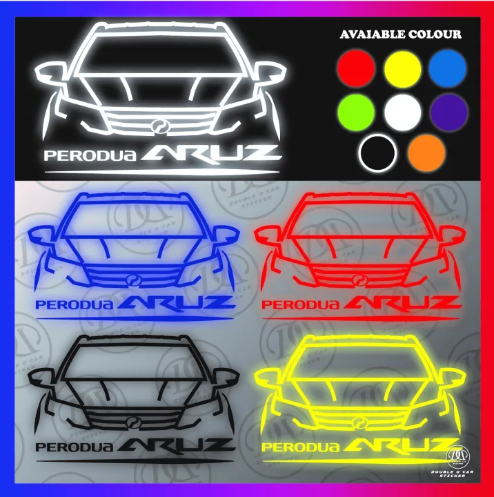 [Ready Stock]Perodua Aruz simple shape sticker KI00425 | Lazada