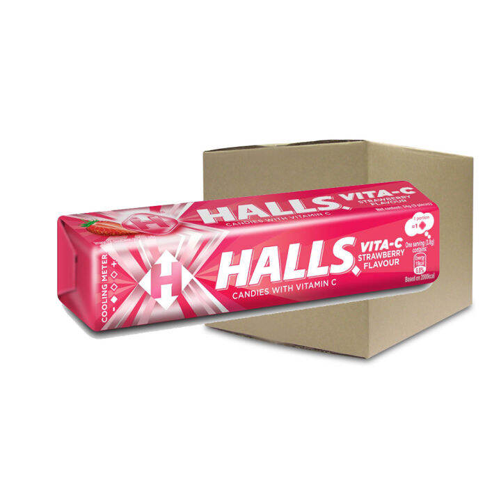 Halls Stick Extra Strong Mint Flavoured Candy Carton Pack Configuration ...