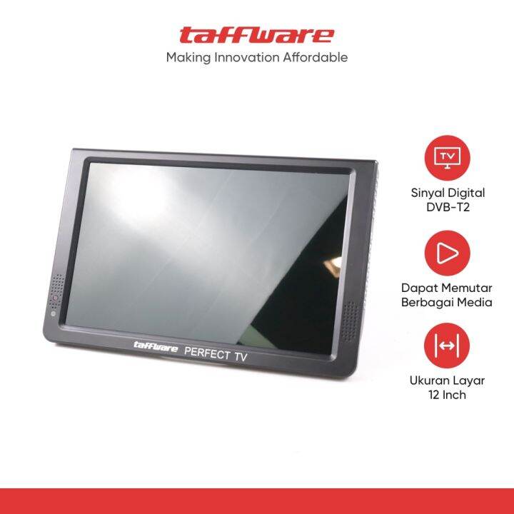 Taffware Portable TV Monitor 12 Inch DVB-T2 - D12 - Black | Lazada Indonesia