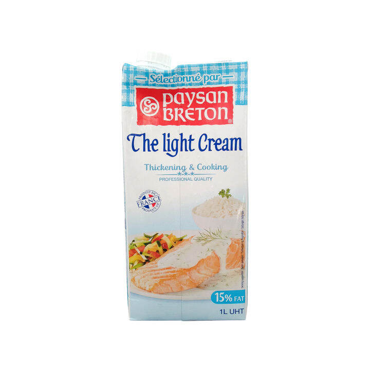 Paysan Breton UHT Light Cream 1L, Thickening & Cooking Professional ...