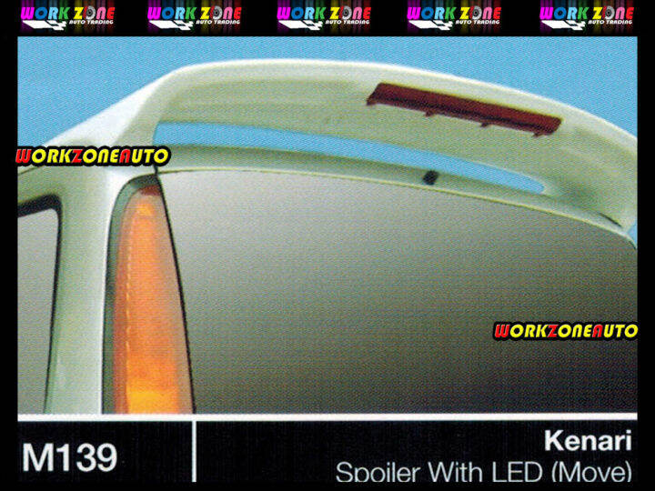M139 Perodua Kenari Top Fiber Spoiler With LED For Japan Lamp (Move ...