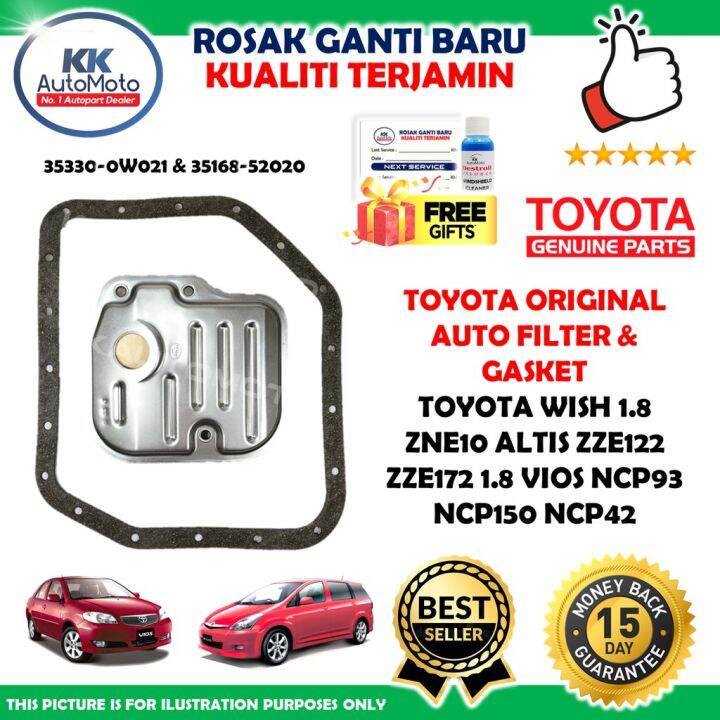 Toyota Wish ZNE10 Altis ZZE122 ZZE172 1.8 Vios NCP93 NCP150 NCP42 - Toyota Original Auto Filter ...