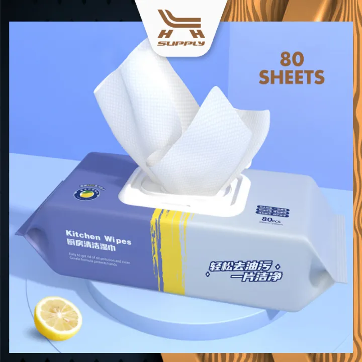 LH 80 Sheets Extra Large packed kitchen cleaning wipes Household Wet ...