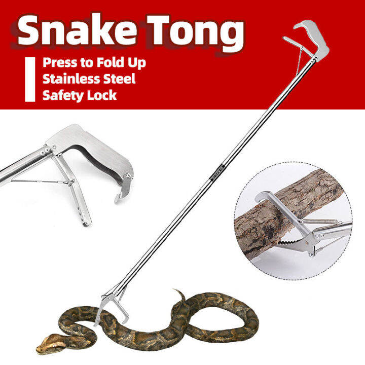 【Non-slip Gloves for FREE】Snake Tong Foldable Professional Collapsible ...