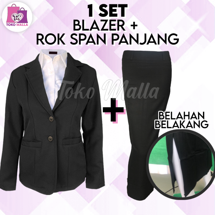One Set Kekinian Setelan Blezer Wanita Cantik VIRAL 2022, Setel Wanita,1 PASANG BLAZER & ROK ...