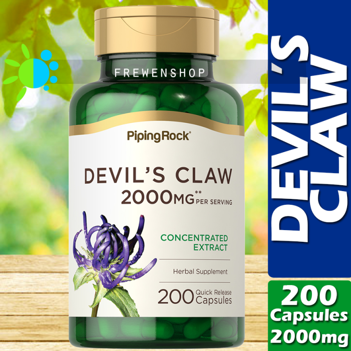 DEVIL'S CLAW CONCENTRATED EXTRACT 2000mg (per Serving) x 200 Capsules ...