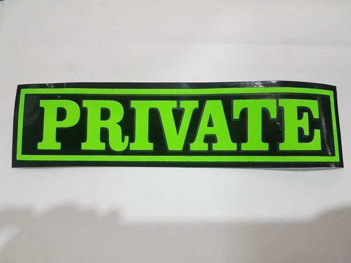 STICKER PRIVATE | Lazada PH
