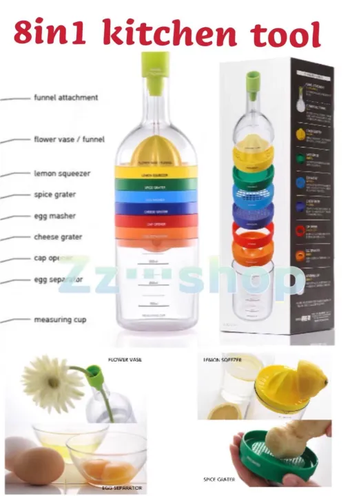 8 in 1 Multipurpose Kitchen Tool Shaped Like Wine Bottle | Lazada PH