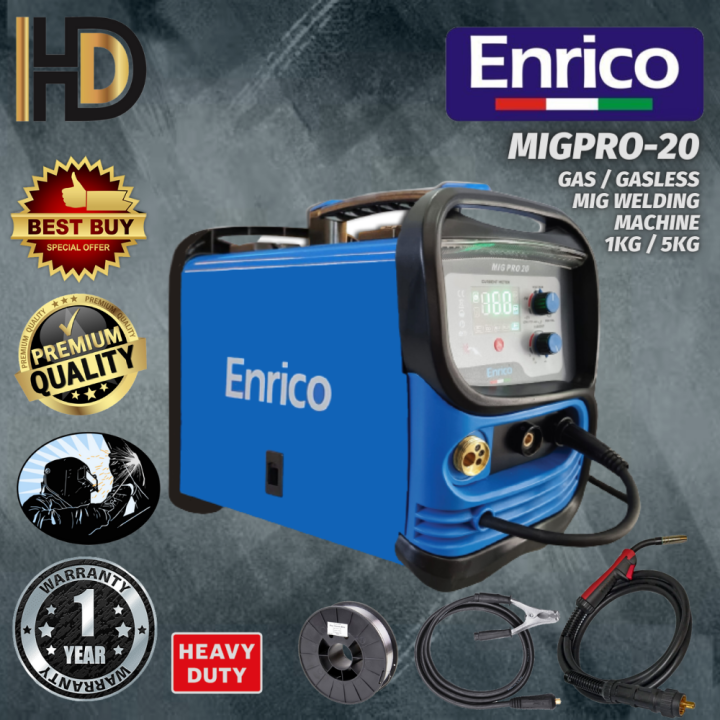 ENRICO MIGPRO-20 MIG Automatic Digital Synergy Welding Machine / Gas ...