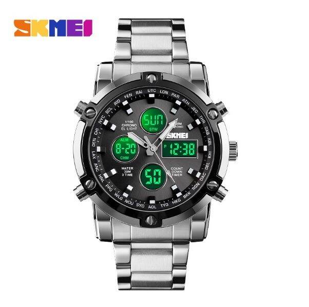 【Malaysia Stock】SKMEI Sports Men's Watch Quartz Stopwatch Dual Display ...