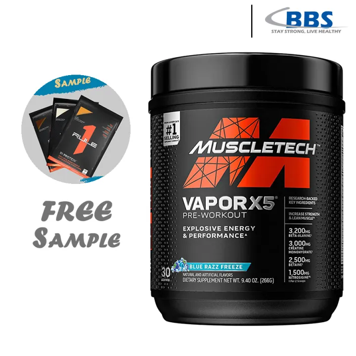 Muscletech Vapor X5 (30 Servings) - Pre Workout, Energy Booster, Explosive Performance, Strength ...