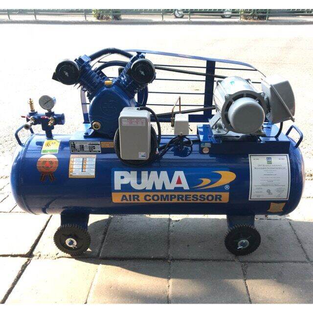 PUMA ปั๊มลมสายพราน (รวมมอเตอร์) 2HP รุ่น PP22-PPM220V 148ลิตร แรงดันลมได้ 8-10 บาร์ 115-142 ...