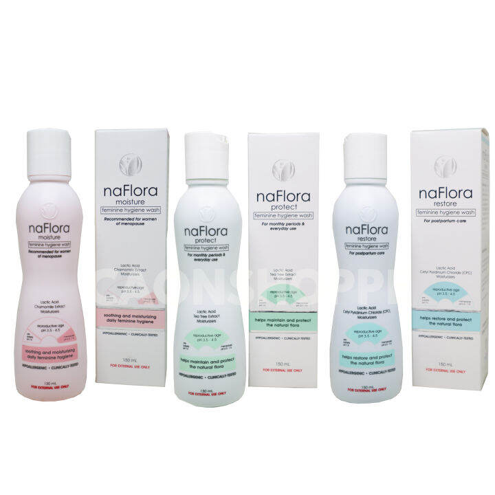 Naflora Feminine wash PROTECT MOISTURE RESTORE150ml | Lazada PH