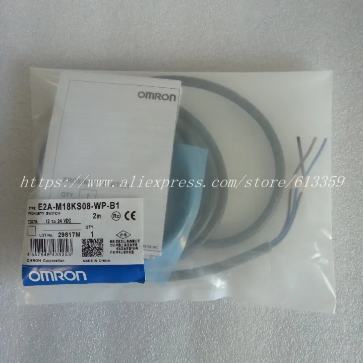 Omron พร็อกซิมิตี้สวิตช์เซ็นเซอร์ E2A-M18KS08-WP-B1 B2 E2A-M18KS08-WP-C1คุณภาพสูงใหม่ปี C2 ...