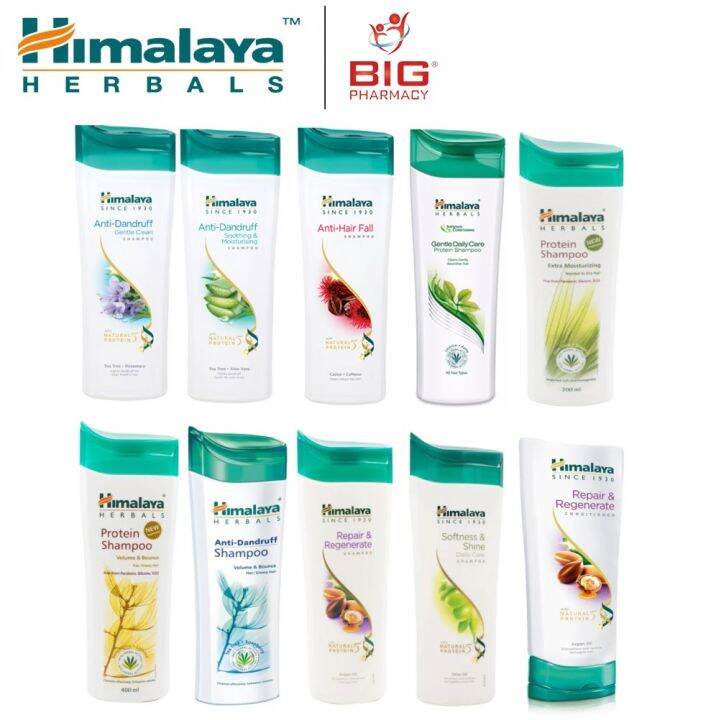 HIMALAYA Shampoo 400ml (Anti-Dandruff/Anti Hair Fall/Protein/Protein ...