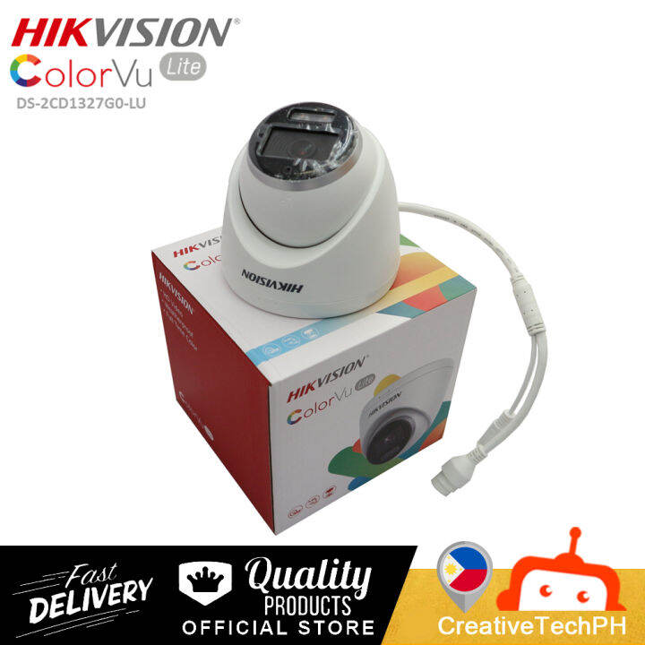 HIKVISION DS-2CD1327G0-LU(F) ColorVu Lite 2MP IP Camera H.265+ 24/7 ...