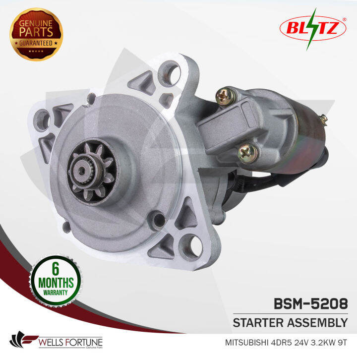 MITSUBISHI 4DR5 24V / 9T / 3.2KW BLITZ STARTER ASSEMBLY 6 MONTHS ...