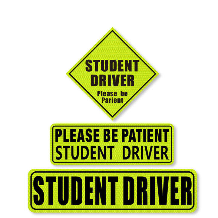 EasyMoGo New Driver Safety Sign Car Bumper Magnet Reflective Vehicle ...