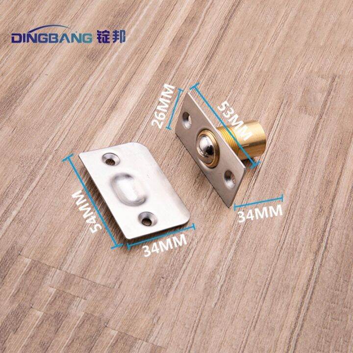 Stainless steel adjustable door roller lock spring loaded ball bolt ...