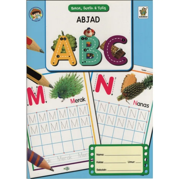 BACA, SURIH & TULIS ABJAD ABC | Lazada