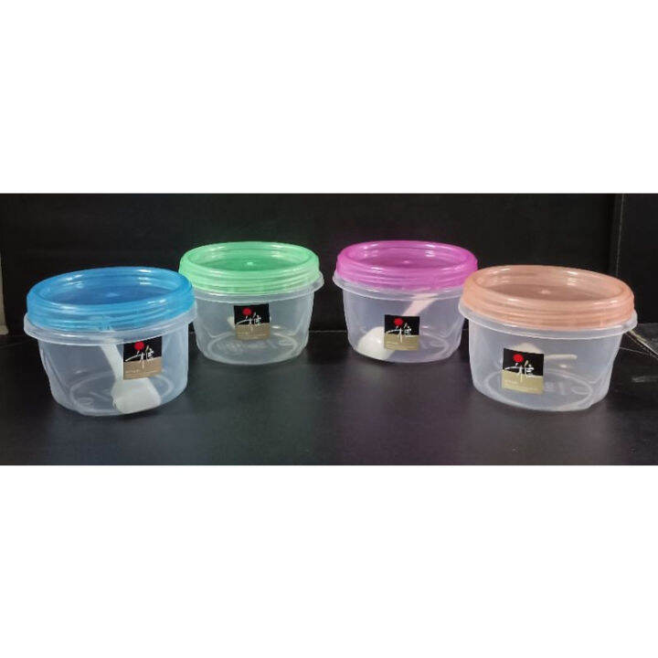 Plastic Round Canister w/ Spoon 1261 | Lazada PH