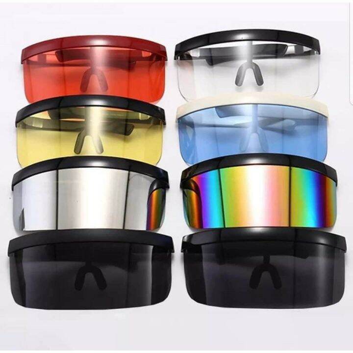 Eye shield sunglasses half face shield oversize sunscreen visor anti ...
