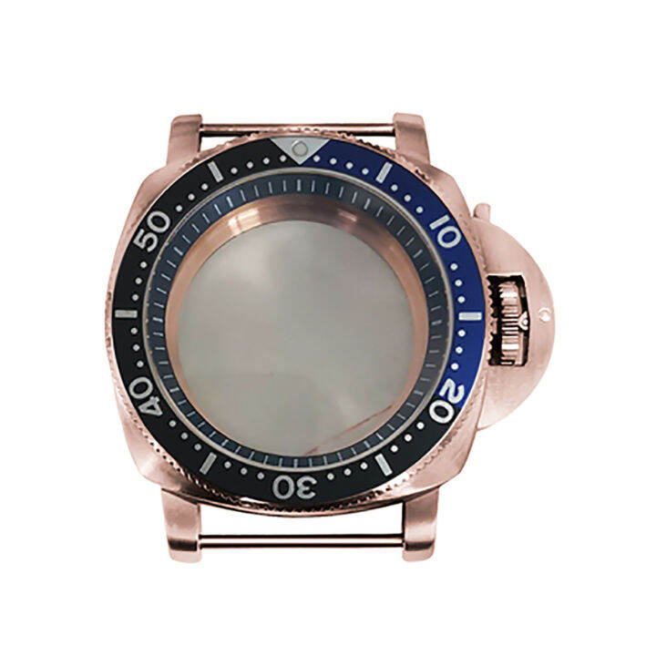 PVD Electroplating Rose Gold 42Mm Stainless Steel Watch Case Bezel เงา ...