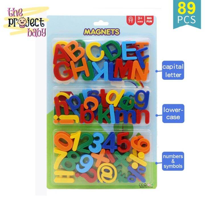89pcs ABC 123 Magnetic Alphabet Letters Numbers Math Symbols Ref Magnet ...