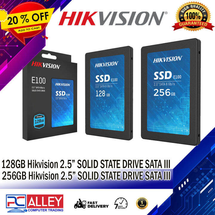 HIKVISION 128GB/256GB 2.5" E100 SOLID State DRIVE SATA III INTERNAL SSD ...